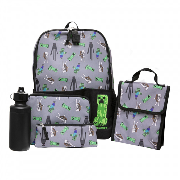 Minecraft Backpack - 5 Piece Set