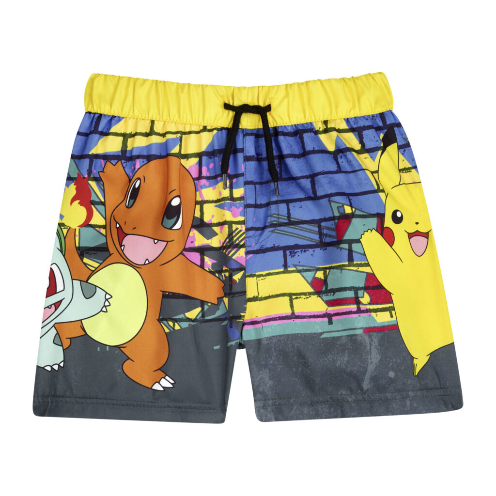 Boys Pokemon Pikachu Swim Shorts Trunks - Characterville