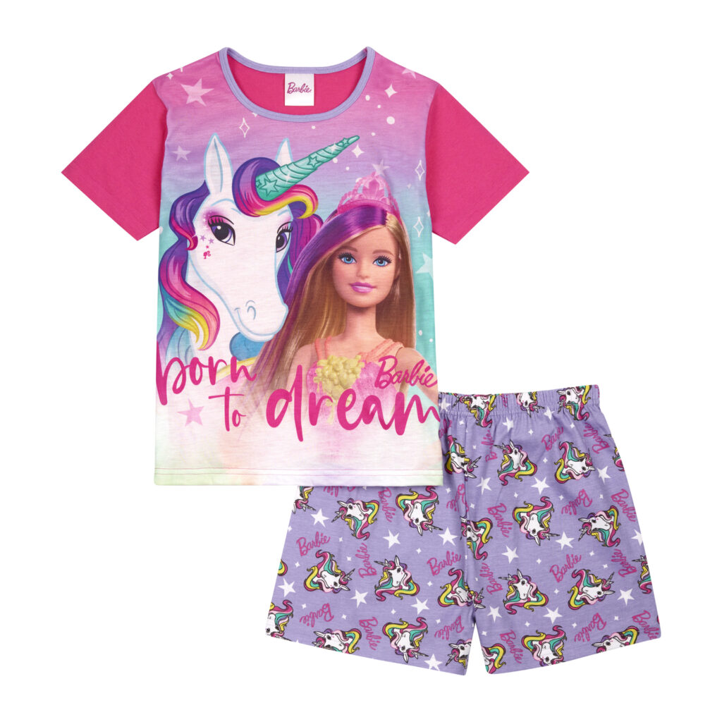 Barbie Doll Girls Pyjamas Short PJs Ages 3 Years to 10 Years ...