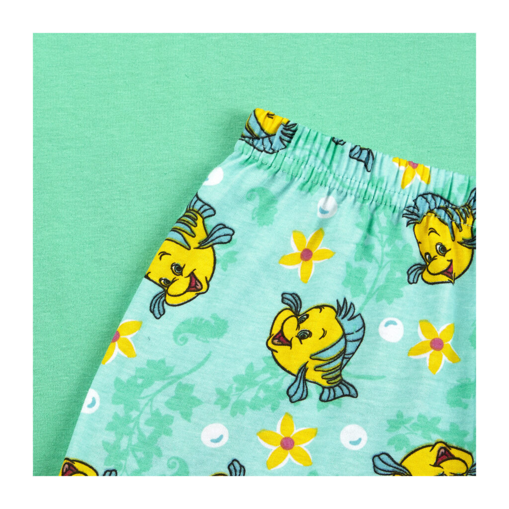 Official Girls Disney The Little Mermaid Short Summer Pyjamas Princess ...