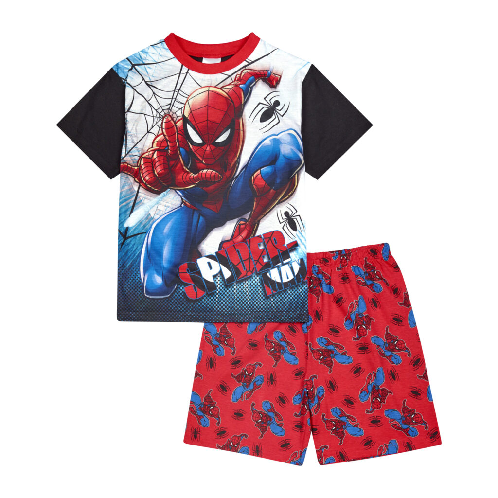 Spiderman Boys Short Pyjamas Pjs Set - Characterville
