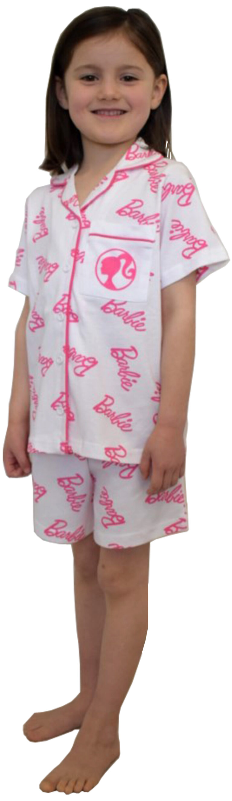 Barbie Girls Pyjama Button Down Pjs - Characterville