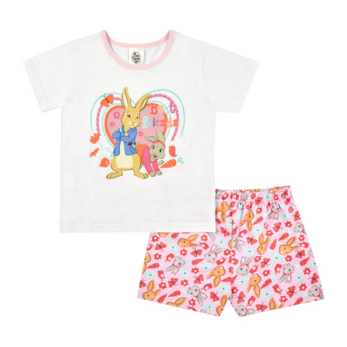 Peter Rabbit Girls Short Pyjamas Lily Bobtail PJ set - Characterville