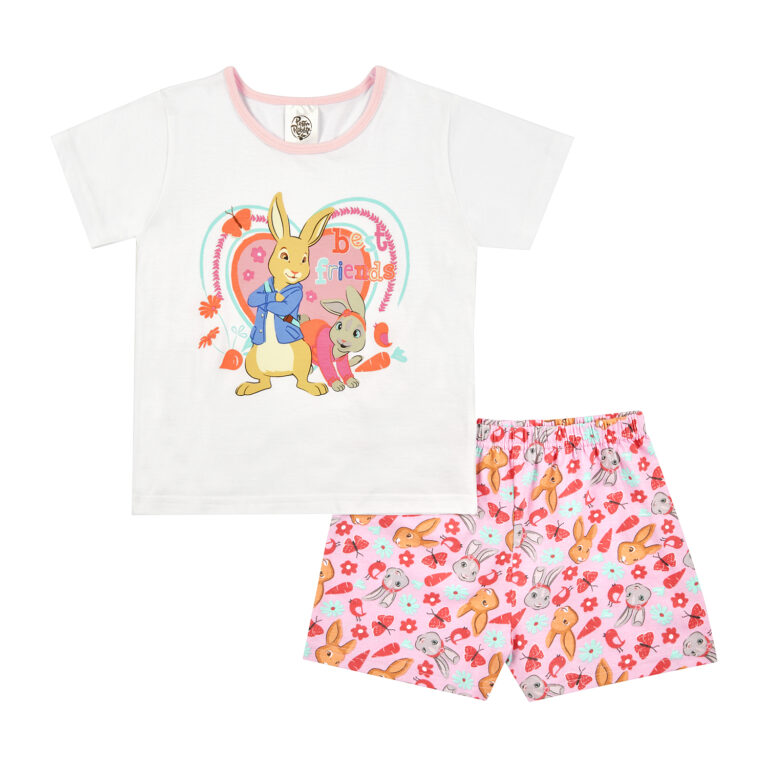 Peter Rabbit Girls Short Pyjamas Lily Bobtail PJ set - Characterville